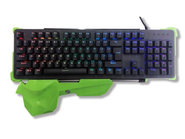 GreenTech RGB Backlit Mechanical Gaming Keyboard with adjustable Green ...