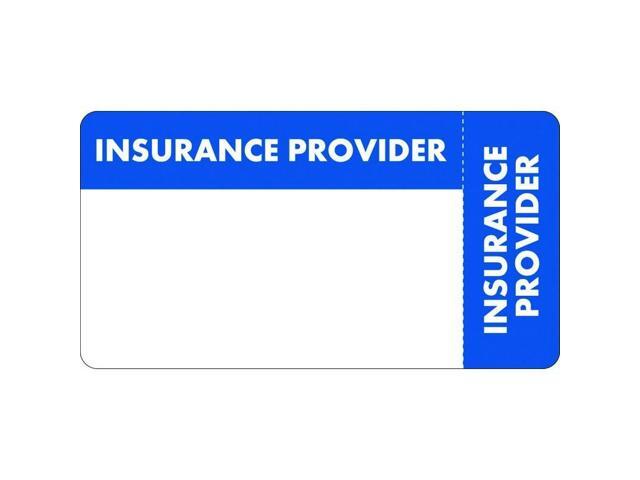 Insurance Labels, Inusurance Provider, Blue, 3-1/4" x 1-3/4", (Roll of ...