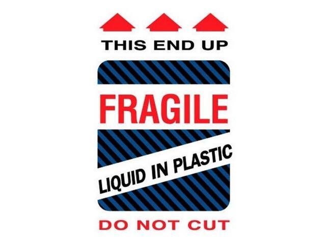 6" x 4" Fragile Liquid In Plastic Labels (500 per Roll) - Newegg.com