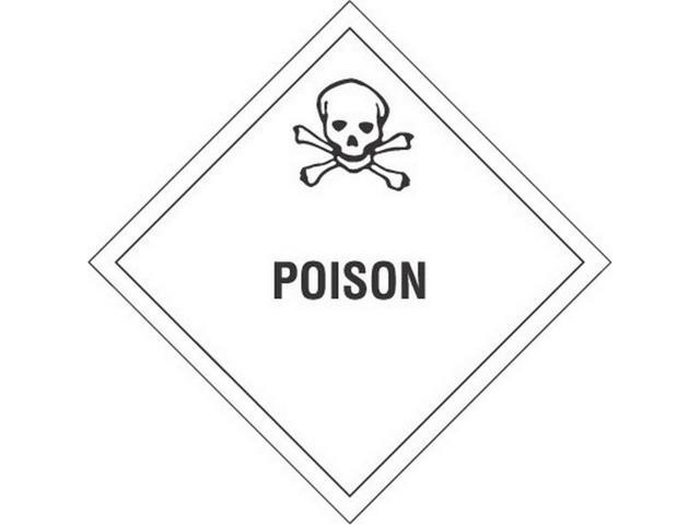 4" x 4" Poison D.O.T. Subsidiary Risk Labels (500 per Roll) - Newegg.com