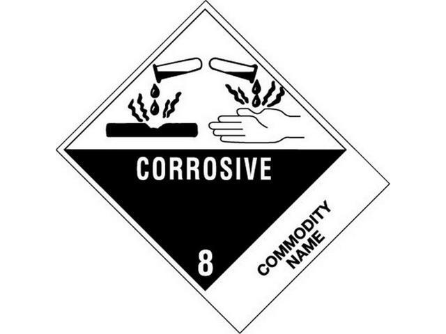 4" x 4-3/4" Corrosive - Batteries, Wet, Filled / Acid UN2794 Labels ...