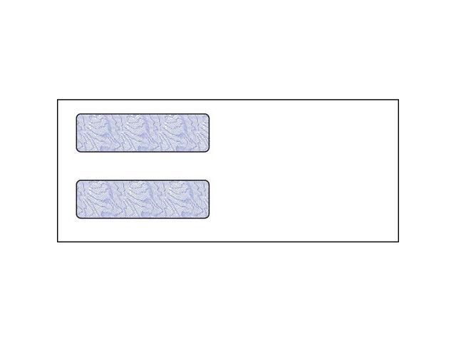 3-3/4 x 9, Double Window Envelope, 24# White Wove, Quick Stick Seal ...