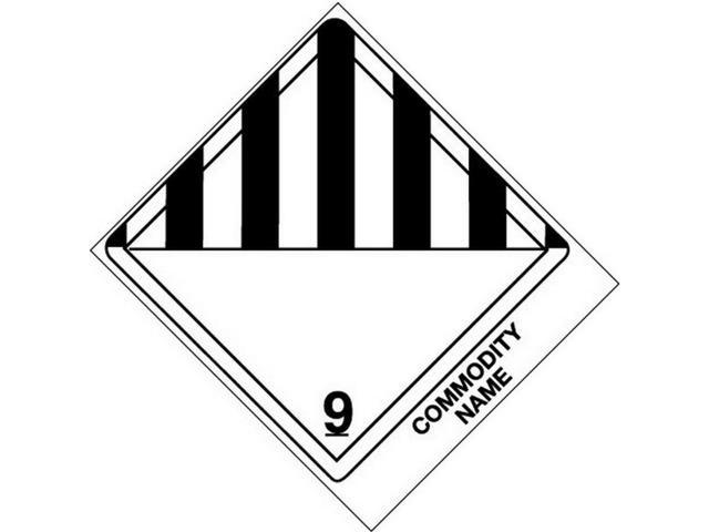 4" x 4-3/4" Class 9 - Hazardous Waste, Solid, N.O.S. NA3077 Labels (500 ...