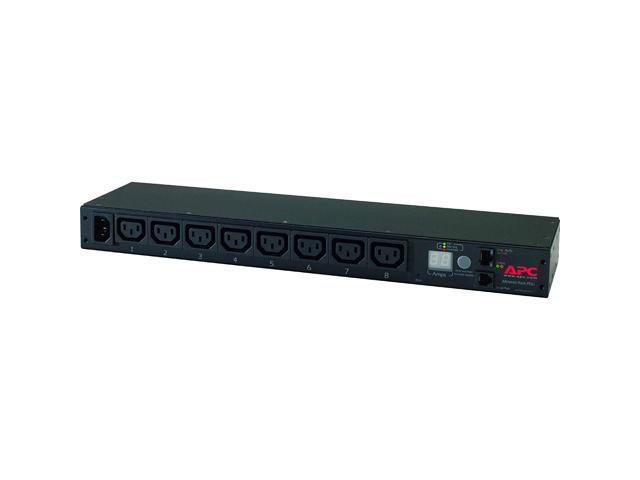 APC AP7820B Metered 1U Rack PDU, Metered, 1U, 12A/208V, 10A/230V, (8 ...