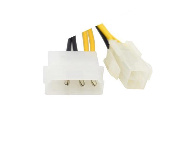 6 inch ATX 12V P4 4-Pin with Molex LP4 to EPS 12V 8-Pin Motherboard ...