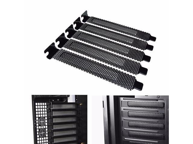 5pcs/lot Black Mesh Hard Steel PCI Slot Covers Bracket w/ Screws, Full ...