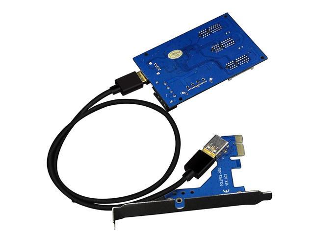 PCI-E To PCIe Riser Card 1 to 3 Port 1X Switch Multiplier Expander HUB ...