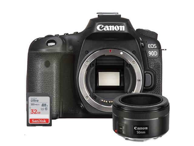 Canon EOS 90D 32.5MP Digital SLR Body Only + EF 50mm f/1.8 STM Lens Kit ...