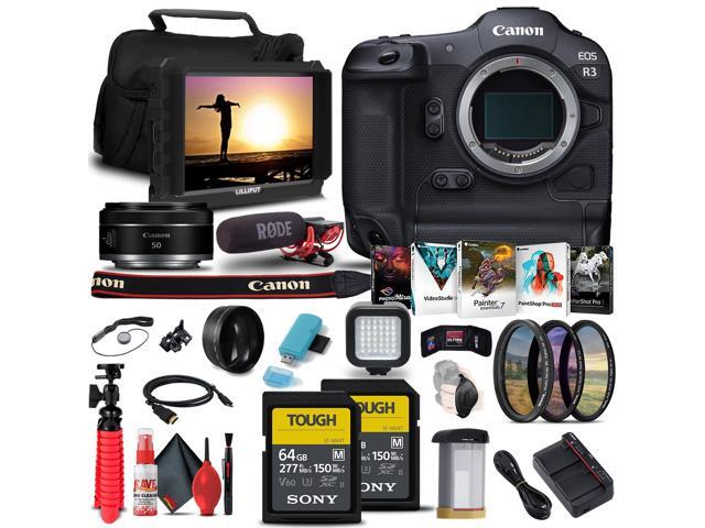 Canon EOS R3 Mirrorless Camera (4895C002) + Canon RF 50mm Lens Bundle ...