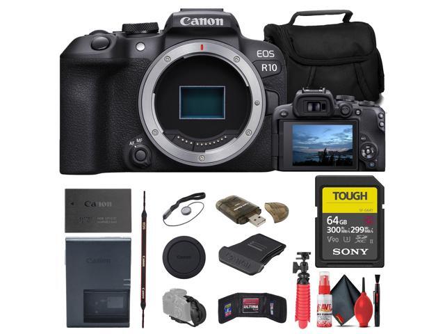 Canon EOS R10 Mirrorless Camera + Sony 64GB TOUGH SD Card + Bag ...