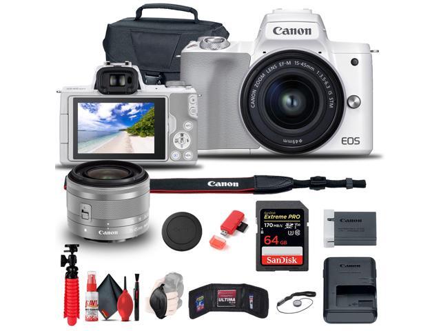 Canon EOS M50 Mirrorless Digital Camera with 15-45mm and 55-200mm ...
