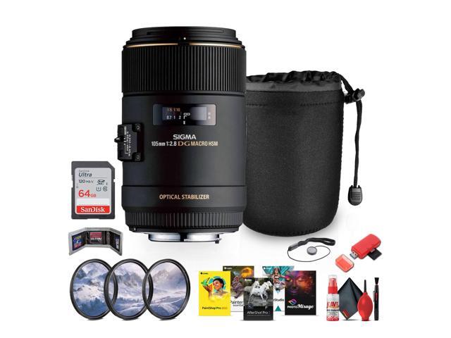 Sigma 105mm f/2.8 EX DG OS HSM Macro Lens for Canon Bundle - Newegg.com