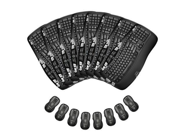 Logitech MK670 Comfort Wave Wireless Keyboard & Mouse Combo Travel Home ...
