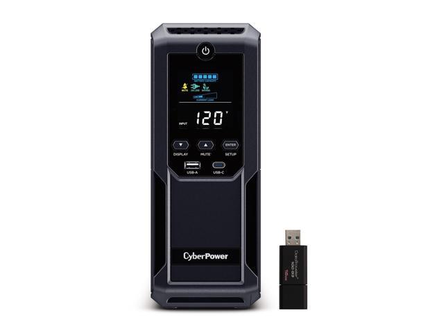 CyberPower BRG1500AVRLCD2 UPS Tower 1500VA/900W Backup Battery Power ...