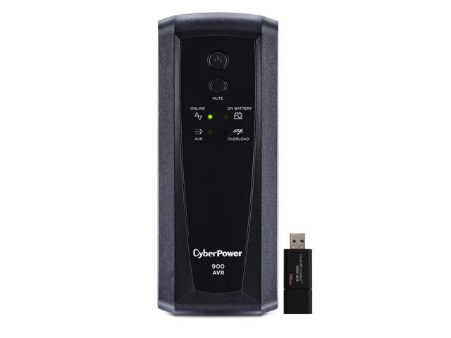 CyberPower CP900AVR Tower UPS System 900VA/560W Backup Battery Power ...