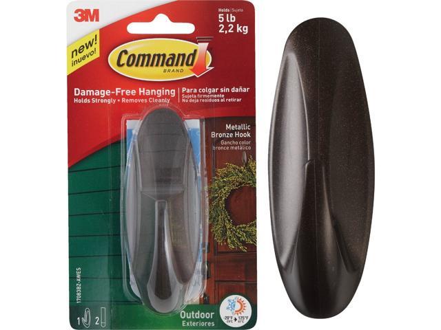 3M Command Outdoor Metallic Bronze Hook 17083BZ-AWES - Newegg.com