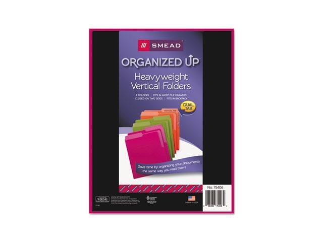 Smead Organized UP Heavyweight Vertical File Folders, Dual Tab, Letter ...