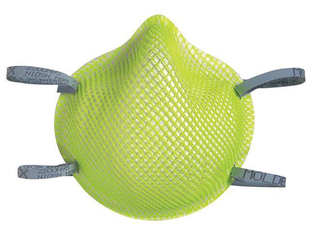 Moldex N95 Disposable Respirator, Molded, Hi-Viz Green, Mask Size: M/L ...