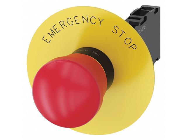Siemens Emergency Stop Push Button 22mm Red Plastic 3SU1100-1HA20-1FG0 ...