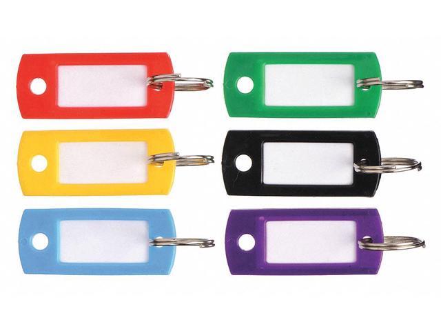 LUCKY LINE 16950 Key Tag, Black, Blue, Green, Purple, Red, Yellow, 50 ...