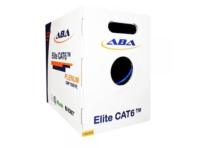 Elite Cat6 Plenum (CMP), 1000ft, 550MHz, 23AWG, UTP, Solid Pure Copper ...
