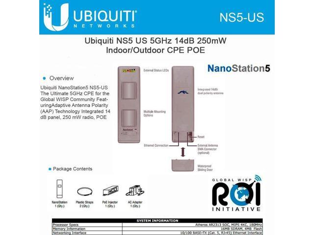 Ubiquiti NS5 NanoStation 5 802.11a Broadband CPE - Newegg.com