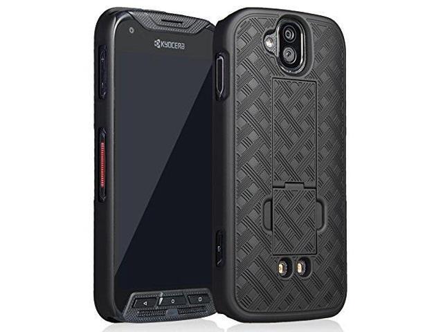 BLACK KICKSTAND SLIM CASE HARD COVER FOR KYOCERA DURAFORCE PRO E6810 ...