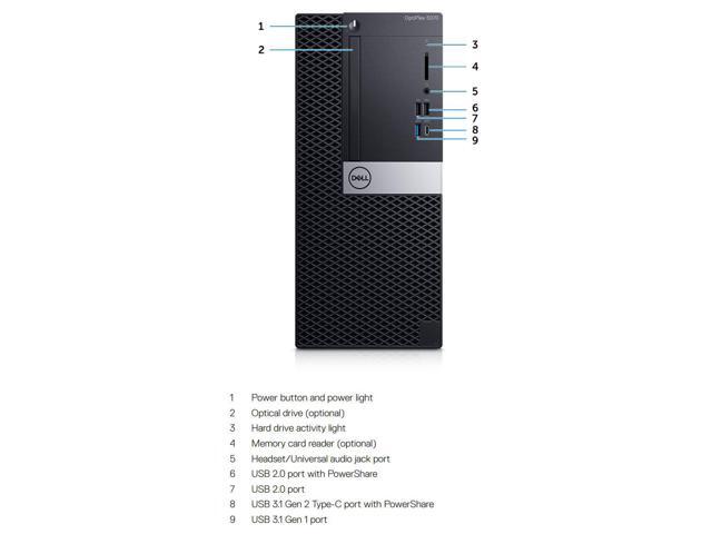 Refurbished: Dell Optiplex 5070 Mini-Tower Desktop, Intel Six Core 9th ...