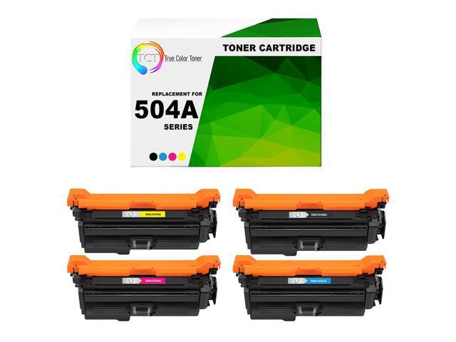 TCT Compatible Toner Cartridge Replacement for the HP 504A Series - 4 Pack (BK, C, M, Y ...
