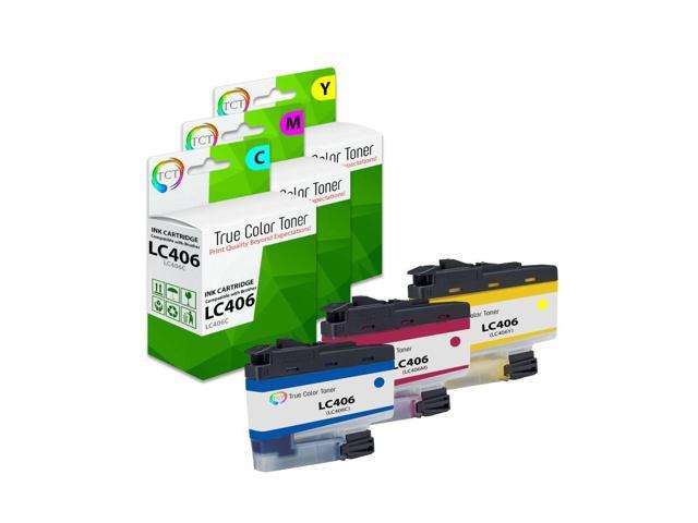 TCT LC406 Color Ink Cartridge 3 Pack - Premium Compatible Replacement ...