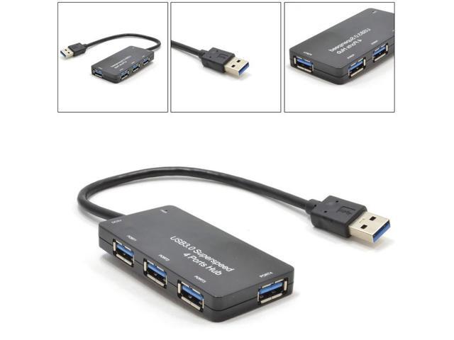 USB 3.0 Super Speed 4 Port USB Hub up to 4 Devices to 1 USB Port 5Gbps ...
