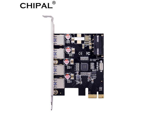 4 Port USB 3.0 PCI Express Host Controller PCI-E 1X to 4 USB 3.0 Riser ...