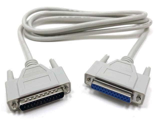 Micro Connectors 6 Feet Bidirectional Printer Cable DB25 Male to DB25 ...