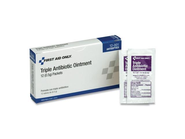 Triple Antibiotic,Packet,0.5g,PK12 FIRST AID ONLY 12-001G - Newegg.com
