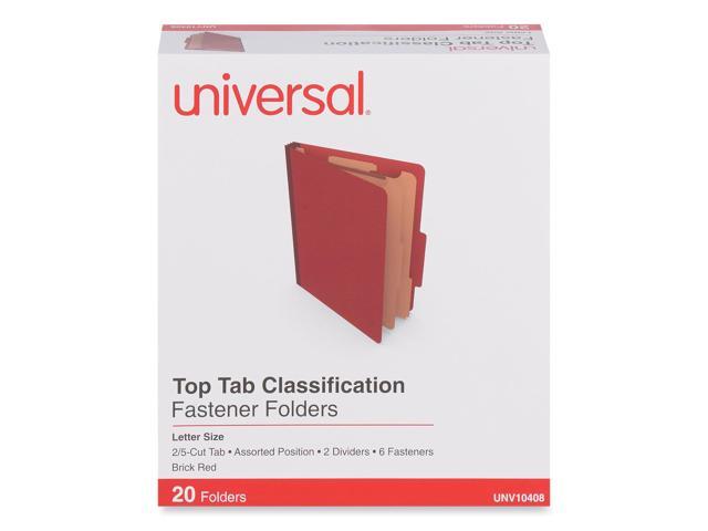 Universal Office 6 Section Classification Folder 2 Divider Letter Brick ...