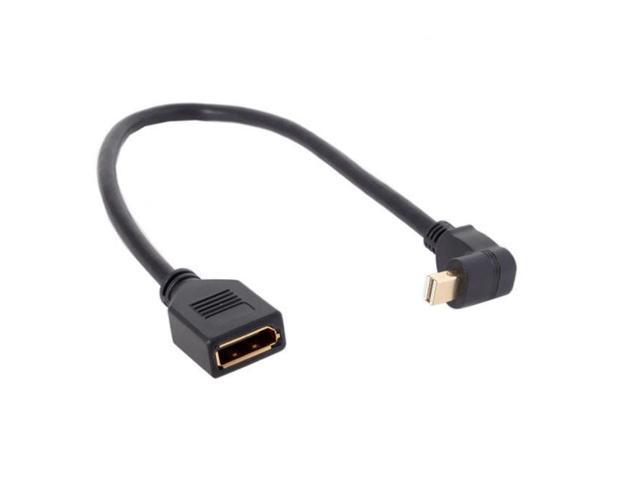 Jimier Cable Down Angled Mini DP DisplayPort 90 Degree to DisplayPort ...