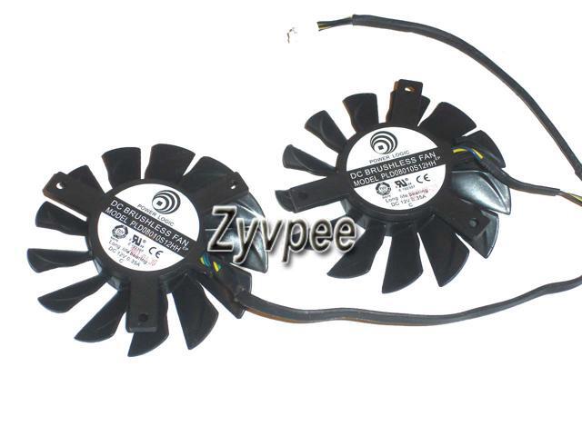 Twins PLD08010S12HH 12V 0.35A 4 wires 4 pins crooked blade-top vga fans ...