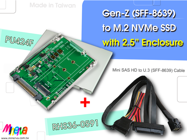 Gen-Z EDSFF(SFF-8639) to M.2 NVMe SSD (bulit-in SMBUS Repeater& 64K ...