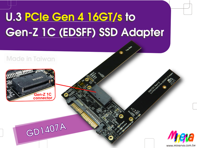 U.3 SFF-TA-1001 PCIe Gen 4, 16GT/s to EDSFF 1C(Gen-Z) Adapter - Newegg.com