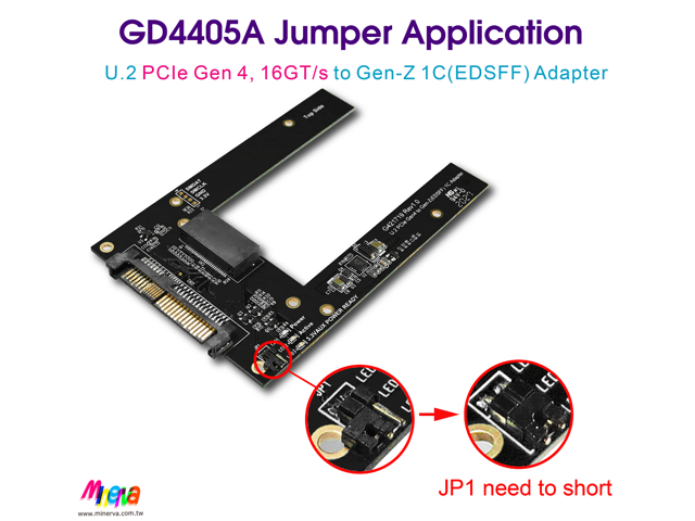 U 2 Pcie 4 0 To Edsff Gen Z 1c Adapter For Intel Dc P4511 E1 S Edsff