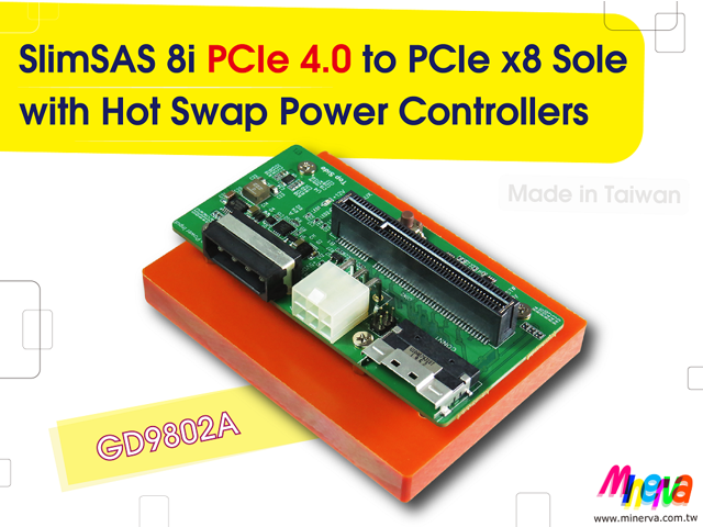SlimSAS 8i PCIe 4.0 to PCIe x8 Slot Adapter for Broadcom MegaRAID & HBA ...