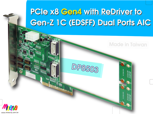 PCIe x8 Gen4 with ReDriver & Power Hot Plug for EDSFF 1C dual port AIC ...