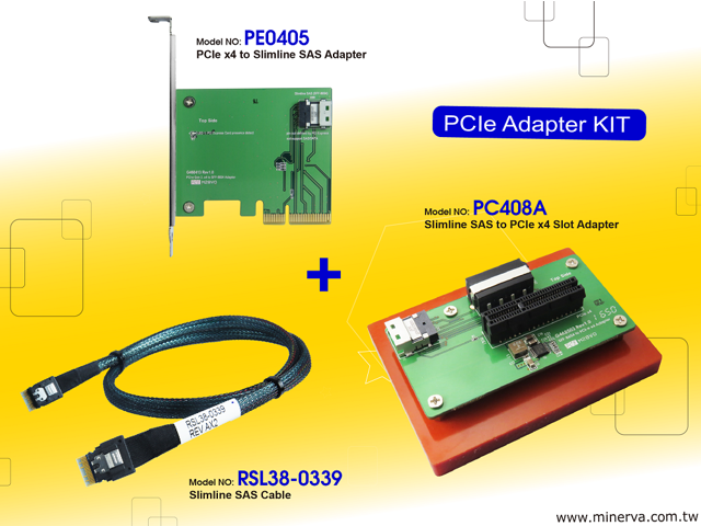 Innocard PCIe x4 to Slimline SAS Adapter & Slimline SAS to Slimline SAS ...