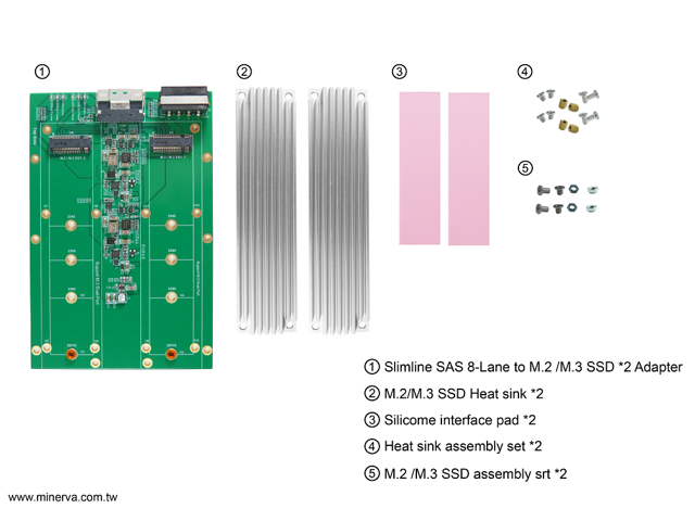 SFF-8654 8i to M.2 NVMe2-ports for MegaRAID 9440-8i - Newegg.com