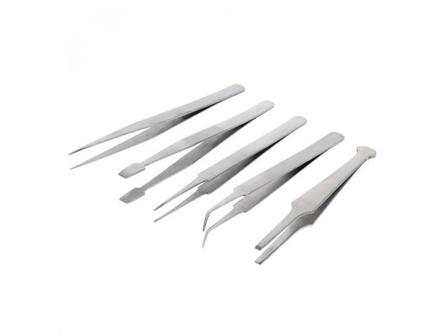 5pc Universal Tweezer Set Stainless Steel, 5" - Newegg.com