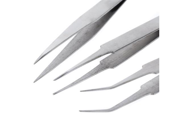 5pc Universal Tweezer Set Stainless Steel, 5" - Newegg.com