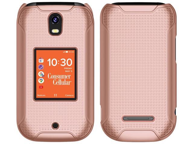 Rose Gold Pink Hard Case Slim Phone Cover for Consumer Cellular Iris ...