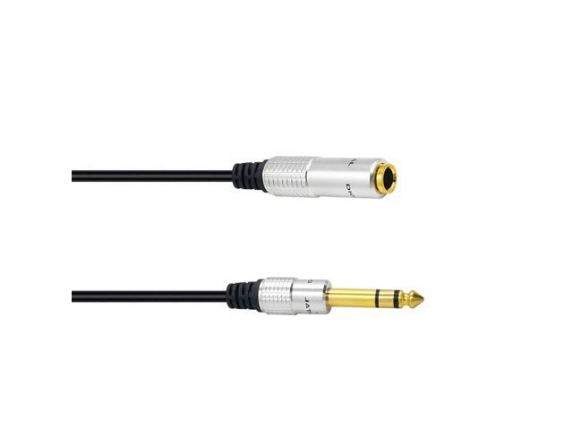 Poyiccot 6.35mm 1/4" inch Stereo Plug Male to 1/4 Female Stereo ...