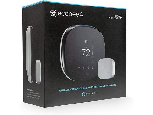 Refurbished: Ecobee ecobee4 Smart Thermostat with Built-in Alexa, Room ...