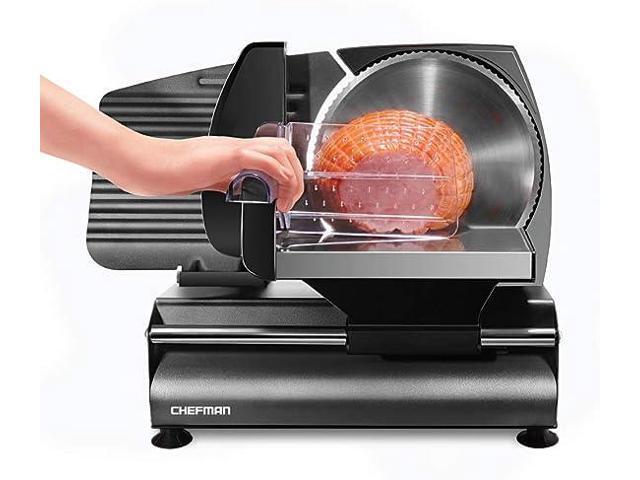 Refurbished: Chefman Die-Cast Electric Meat & Deli Slicer RJ49 - BLACK ...